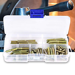 110pcs Hanger Bolts, M4 Dowel Screw Iron Double Ended Screws Zinc Plating Self Tapping Threaded Rods Bars Studs Woodworking