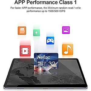 Netac 256GB Micro SD Card Up to 100MB/s TF Card UHS-1 MicroSDXC Memory Card A1, U1, C10, V30 High-Speed Expanded Storage Card for Smartphone/Camera/Bluetooth Speaker/Gaming/Movie