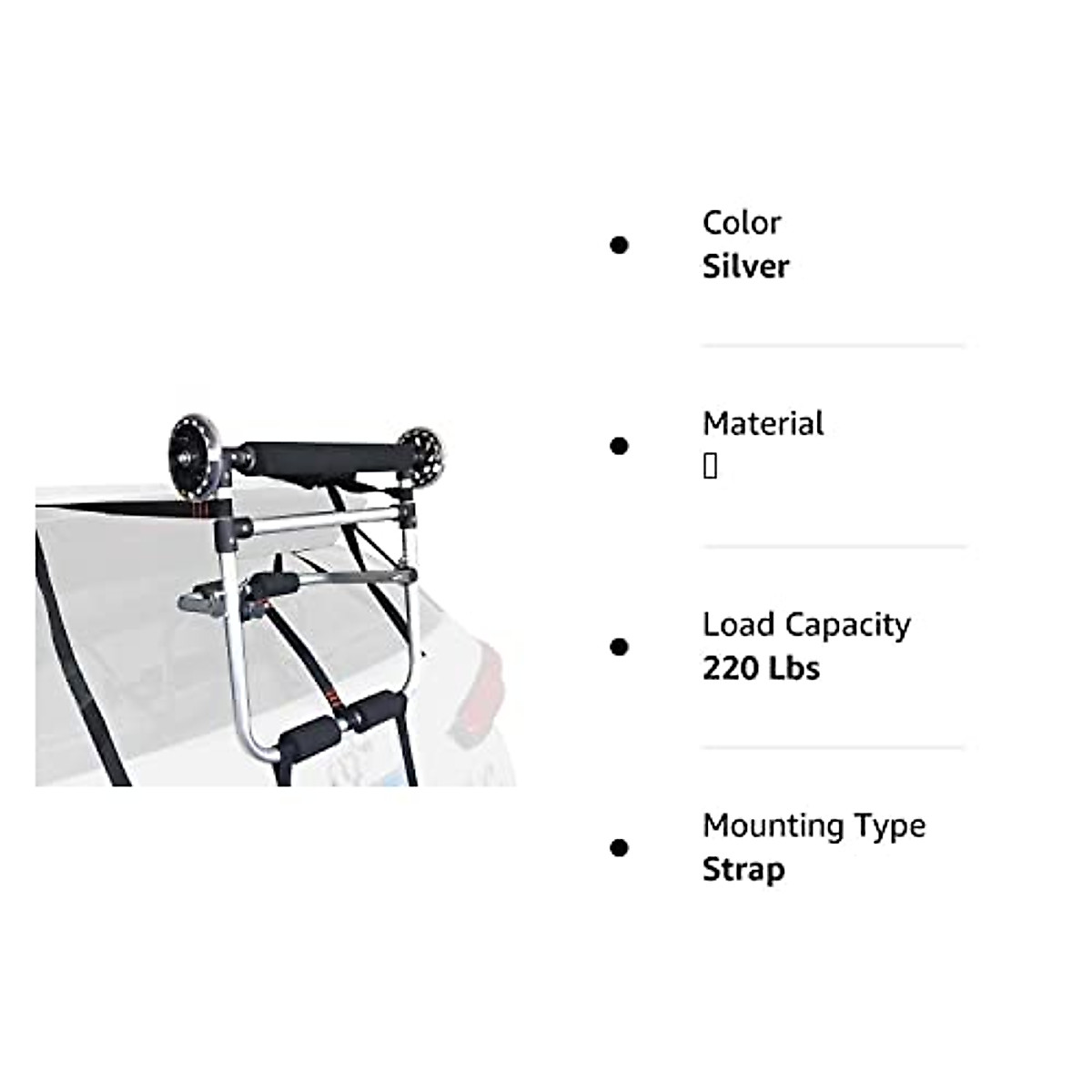 HUIMENG Kayak Roller - Load Assist Prevent Sideslip with Adjustable Tightness and Angle Boat for Mounting Kayaks Canoes to Car TopsCrossbarsRoof Racks or Roof Pads,Load 220lbs, silver