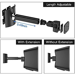 Wall Mount and Ceiling Mount for Logitech Z906 5.1 Surround Sound Speaker System Tilt and Swivel Adjustable Mounting Bracket for Logitech Z906 Satellite Speakers Wall Mount, Single
