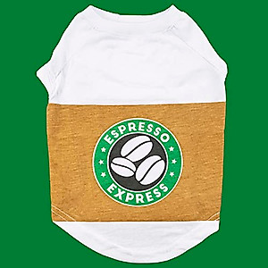 Puppuccino Dog Shirt - Cute Coffee Cup Halloween Costume for Pets (X-Large)