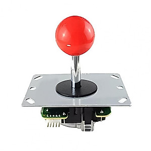 Lycuiw Sensitive Lightweight Joystick DIY High Response Non-delayed Arcade Game Fighting Stick Controller with Ball for Game Console (yellow)