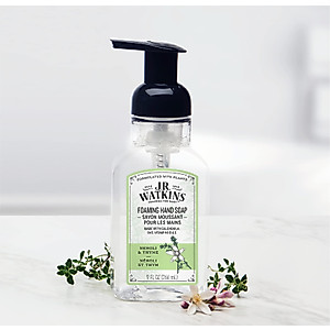 J.R. Watkins Foaming Hand Soap with Pump Dispenser, Moisturizing Foam Hand Wash, All Natural, Alcohol-Free, Cruelty-Free, USA Made, Neroli & Thyme, 9 fl oz, 3 Pack