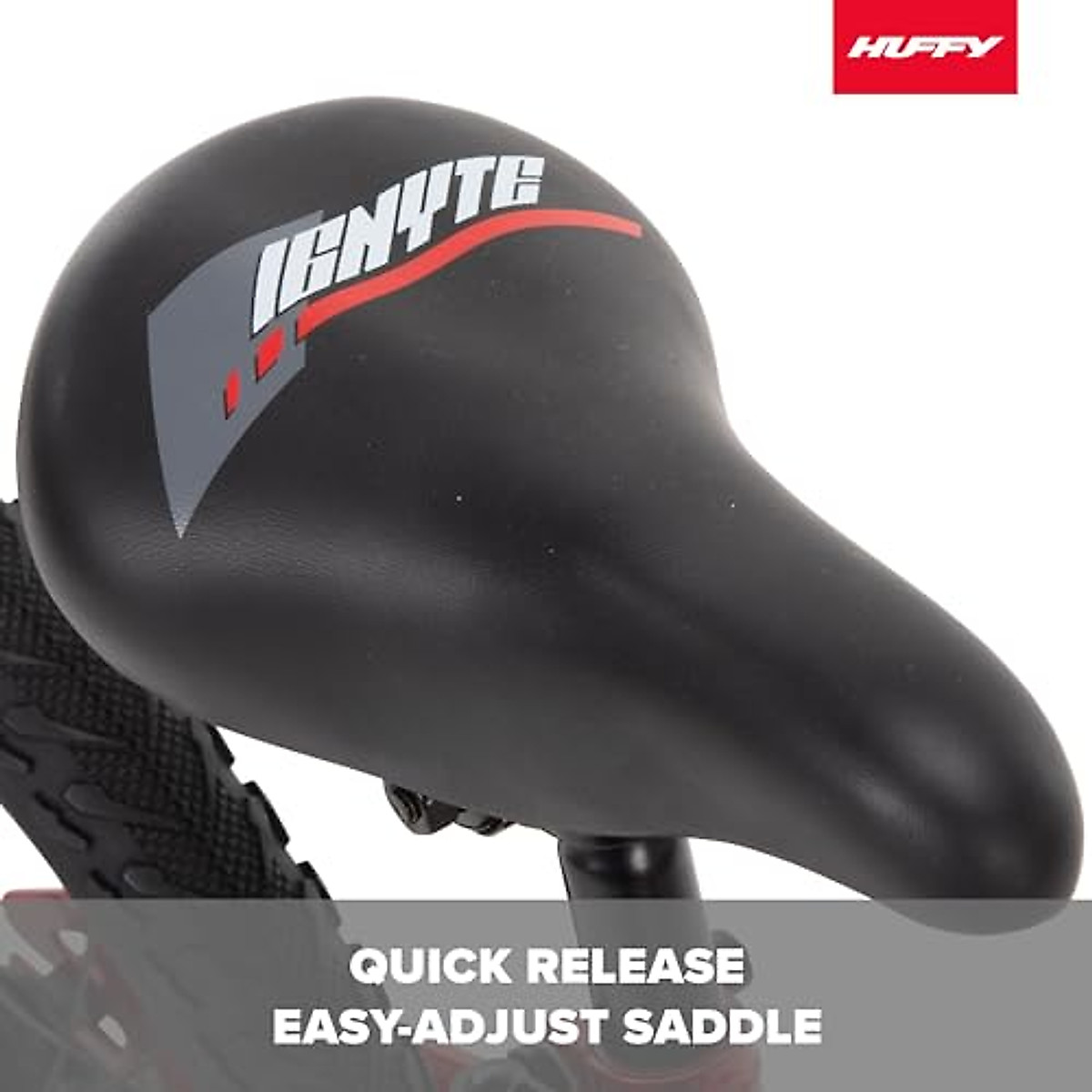 Huffy Ignyte Boy's 20" Boy's BMX Bike, Beginner Level Rider, Ages 5-9 Years Old, BMX Pegs and Kickstand Included, Adjustable Comfort, Durable Steel Frame, Fast and Easy Assembly, Red