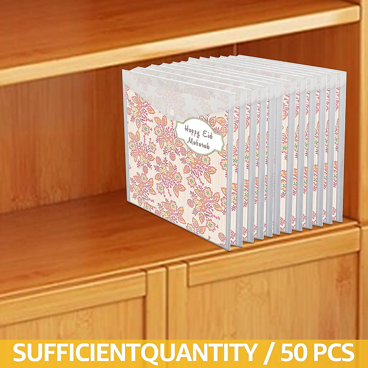 WOPPLXY 50 Pcs Scrapbook Paper Storage with Buckle Design, 12 x 12 Inch Clear Scrapbook Paper Organizer with 60 Pcs Sticky Index Tabs for Holding Scrapbook Paper, Vinyl Paper, Photos, Clear, Cardstock