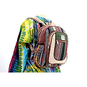 Unique design Hemp Backpack Small Backpack Hippie Backpack Festival Backpack Hiking Backpack 100% Hemp|100 VEGAN| FAIR TRADE | Handmade with Love.
