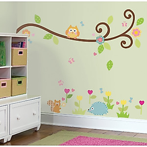 RoomMates RMK1861SCS Happi Scroll Branch Peel and Stick Wall Decals