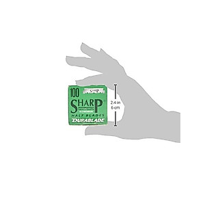 Sharp Hi-Chromium Stainless Straight Edge Barber Razor Blades for Professional Barber Razors, 100 Blades