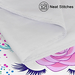 AUUXVA Cute Girl Print Satin Pillowcase for Hair and Skin, Purple Flowers Toddler Baby Silk Pillow Cases with Envelope Closure, Standard Size 20x26 inches, 1PC White