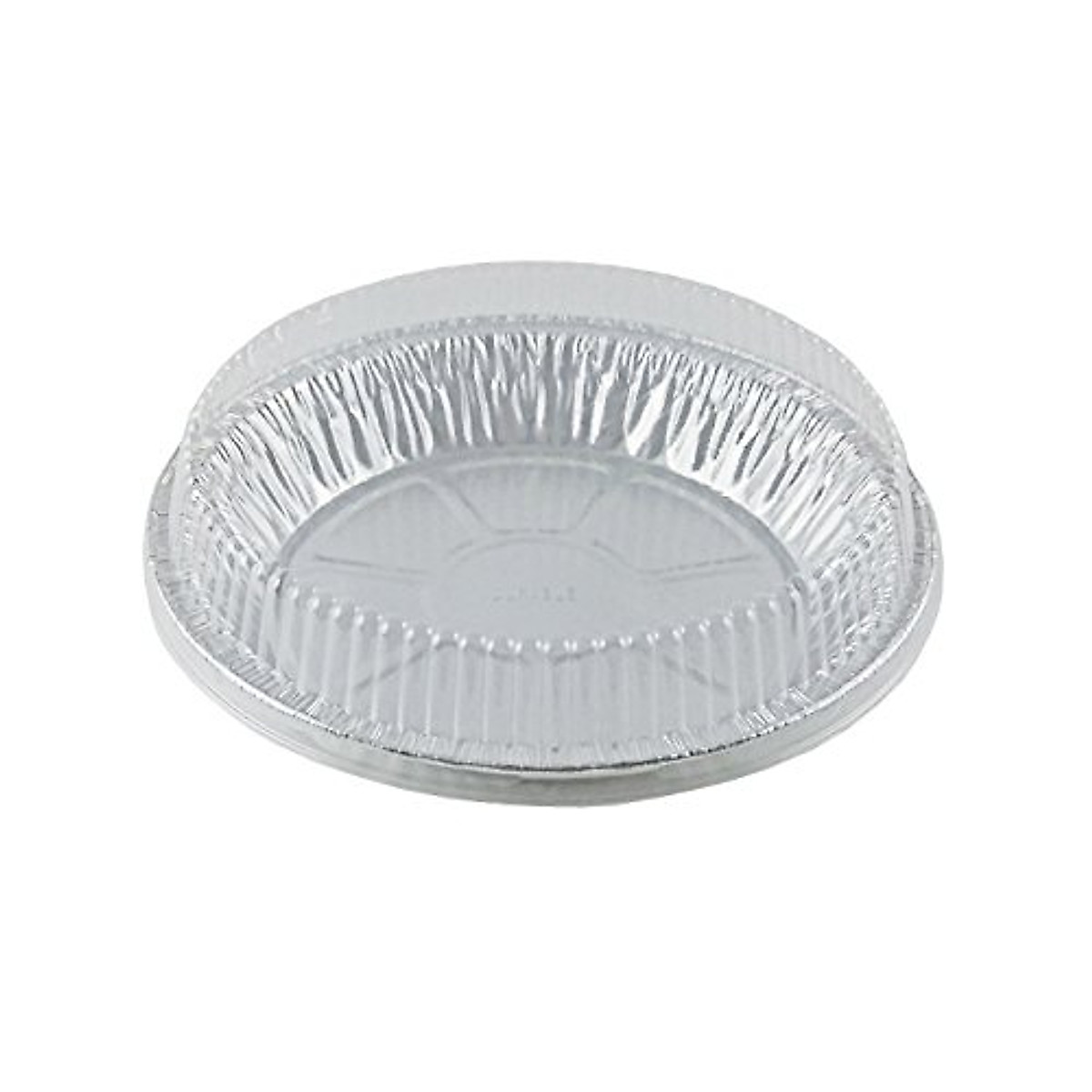 PACTOGO 9" Aluminum Foil Pie Pans 1 1/4" Extra Deep with Clear Dome Lids - Made in USA Disposable Tins (Pack of 10 Sets)