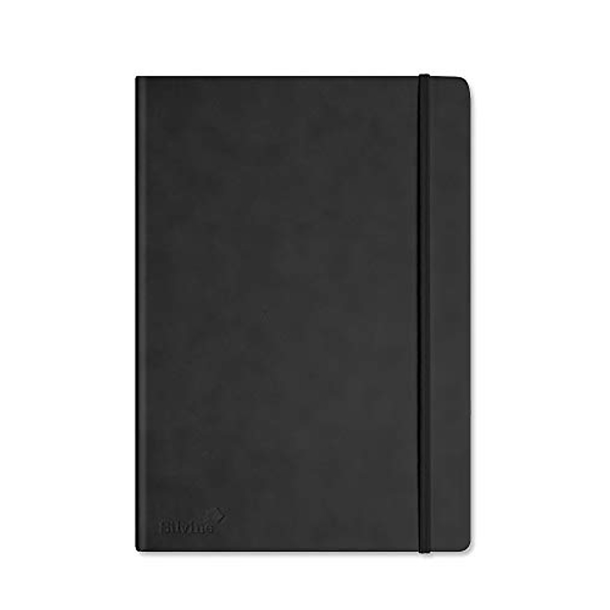 Silvine 198BK Executive Soft Feel Notebook Ruled with Marker Ribbon 160pp 90gsm A4 Black Ref 198BK - Black
