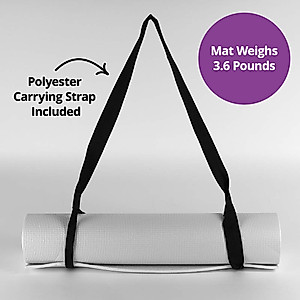 CANVAS ON DEMAND Yoga and Pilates Non-Slip Fitness Mat with Carrying Strap (Jeweled Panel in Gold) 24"x70"