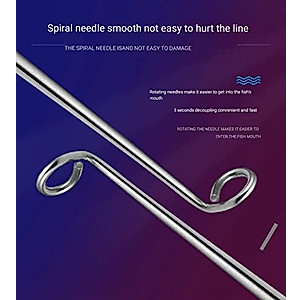 shuwen 5Pieces Fish Hook Remover Tool Metal Hook Remover Extractor Fish Hook Disconnect Device Fish Hook Detacher Fishing Tool Kit Fishing Accessory for Saltwater Freshwater-red