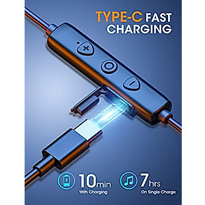 Bluetooth Headphones Wireless Earbuds 𝟒𝟐𝐇 Playtime Sports Magnetic Neckband Headphones Ergonomic Earbuds Ultra-Lightweight Comfort IPX7 Waterproof in-Ear Earbuds with Mic for Gym Workout Running