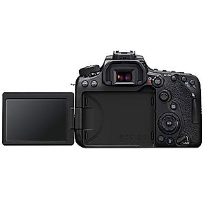Canon DSLR Camera [EOS 90D] with Built-in Wi-Fi, Bluetooth, DIGIC 8 Image Processor, 4K Video, Dual Pixel CMOS AF, and 3.0 Inch Vari-Angle Touch LCD Screen, [Body Only], Black