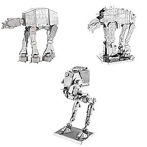 Fascinations Metal Earth 3D Metal Model Kits Star Wars Walker Set of 3 - at-at - at-ST - at-M6 Heavy Assault Walker
