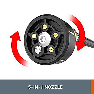 WORX 20V Cordless Pressure Washer WG625.4 Portable Power Hydroshot Cleaner Suitable for Car Washing & Surface Cleaning w/ Accessories, 1*2.0Ah Battery&0.4A Charger Included w/ 5-in-1 Adjustable Nozzle
