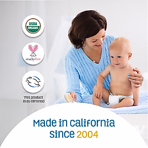 Organics Diaper Cream by Nature's Baby, USDA Certified Diaper Rash Cream with Calendula for Sensitive Skin | Free from Zinc, Petroleum and Artificial Fragrance