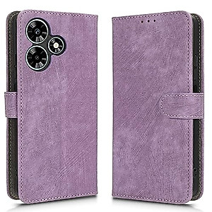 Case Compatible with Infinix Hot 30i NFC X669,Leather Case with Card Slot.Wallet Design,RFID Protection.Standable Flip Case Purple