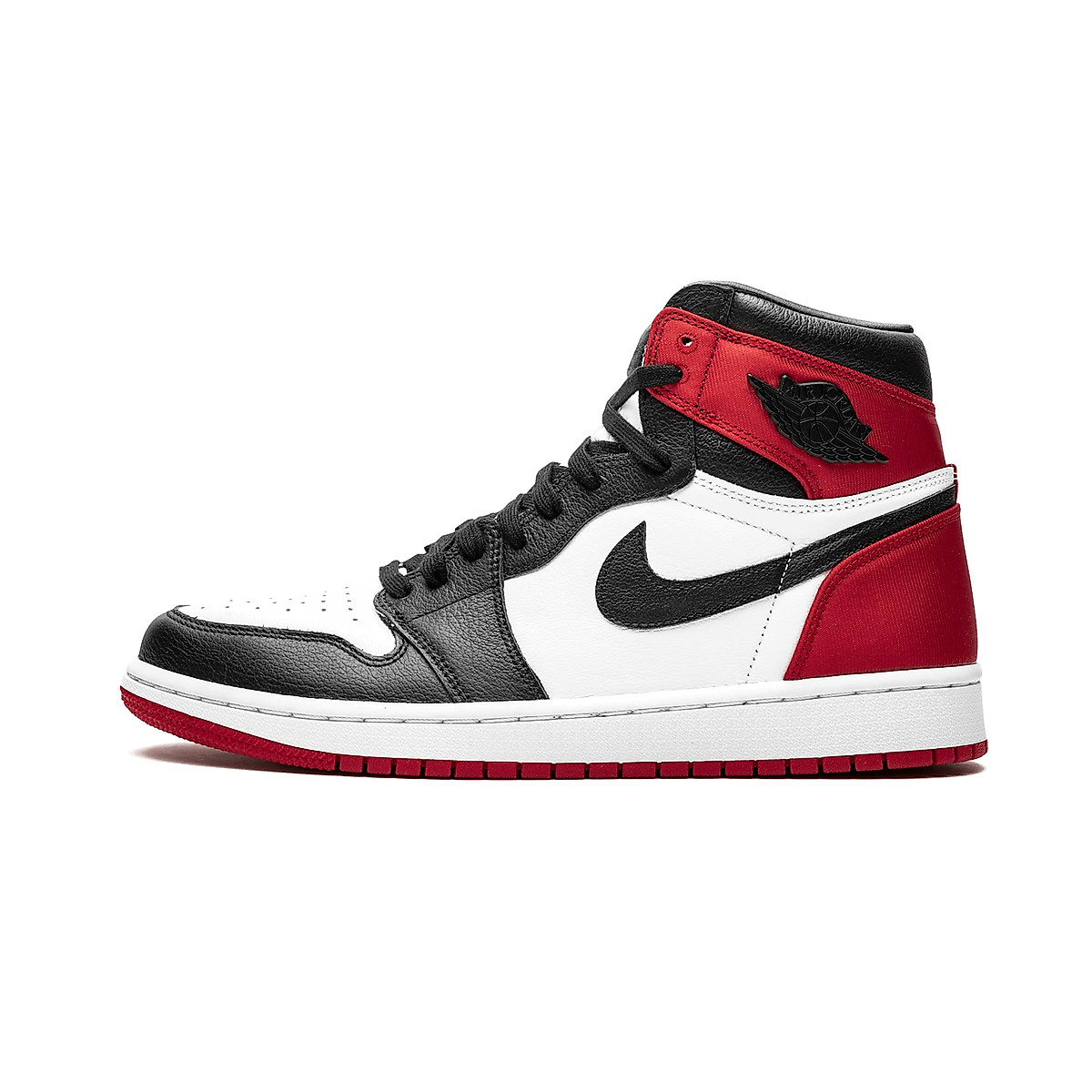 Jordan Womens WMNS Air 1 High OG CD0461 016 Satin Black Toe - Size 8W