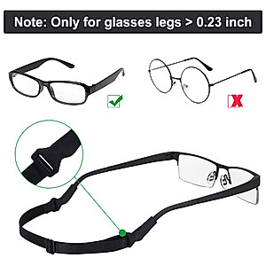 DZDY Sports glasses Non slip rope Adjustable glasses strap Glasses fixing strap Glasses feet anti slip rope Glasses for adults, children, sunglasses Glasses