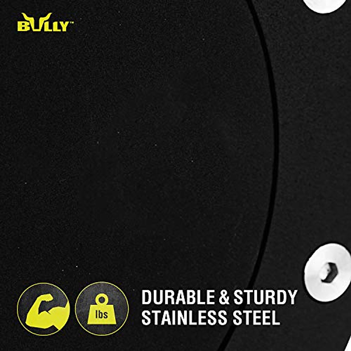 Bully BBS-2331 Black Bull Series Stainless Steel Universal Fit Truck Stick On Gas Door Cover for Trucks from Chevy (Chevrolet), Ford, Toyota, GMC, Dodge RAM, Jeep