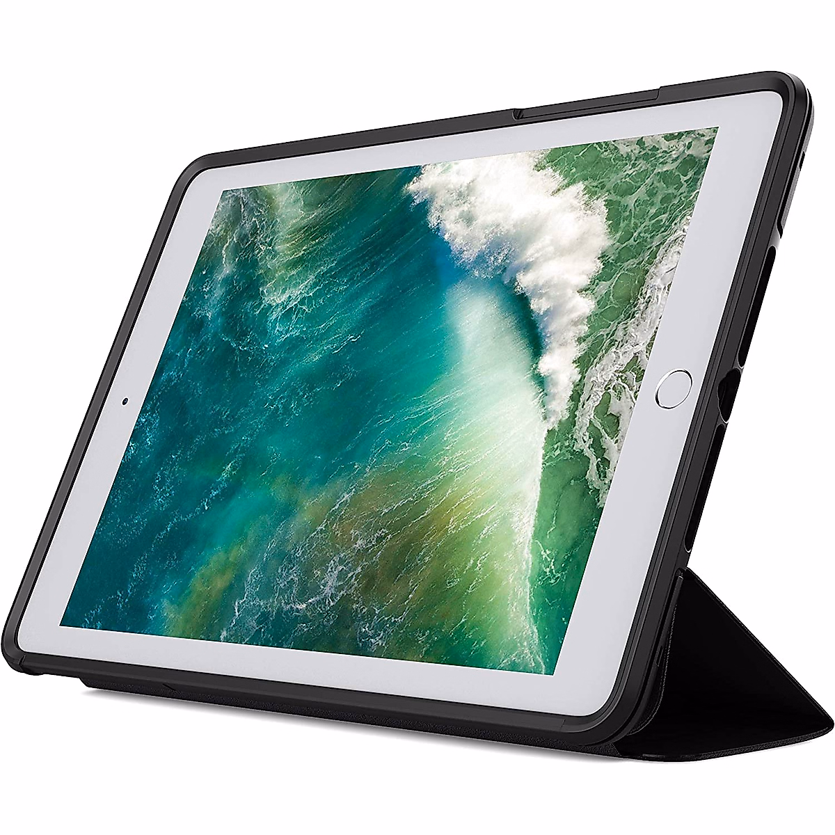 OtterBox Symmetry Series Folio Case for iPad (5th and 6th Generation) - Non-Retail Packaging - Starry Night (Clear/Black/Dark Grey Microsuede)