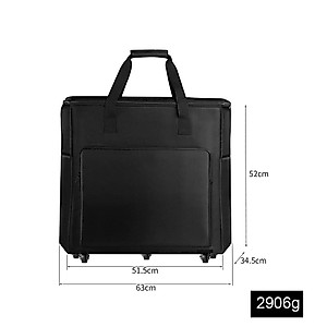 Buwico Desktop PC Computer Travel Storage Carrying Case Bag with Wheels for Computer Main Processor Case, Monitor, Keyboard and Accessories (27 Inch)