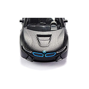 Siku 1533, BMW i8 US Police Car, Metal/Plastic, Black/White, Versatile, Toy Vehicle for Children