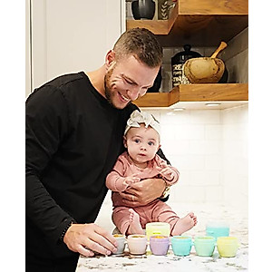 melii Snap & Go Baby Food Storage Containers with lids, Snack Containers, Freezer safe - Set of 6, 2oz