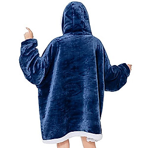 liquaurum Blanket Hoodie Oversized Wearable Blanket Sweatshirt with Giant Pockets for Men Women Soft Warm Cozy for Adults