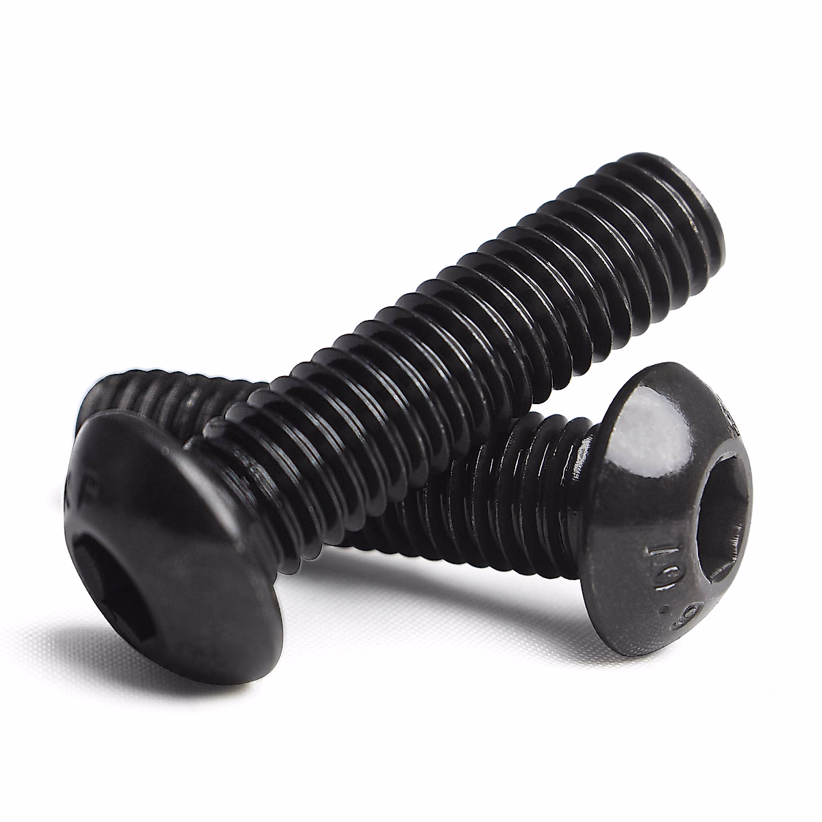 M8 x 75mm Button Head Socket Cap Screws Bolts, 10.9 Grade Alloy Steel, Black Oxide Finish, Metric Allen Hex Drive, Fully Threaded, 10PCS