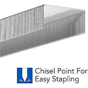 Standard Staples, Chisel Point Standard Staples, 210 Staples Per Strip, 20 Sheets Capacity, 1/4" Length, 5,000 Staples Per Box - 1 Box