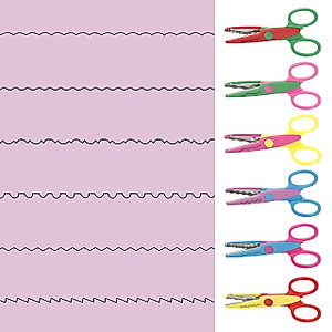 Incraftables 6pcs Decorative Pattern Edge Craft Scissors 10pcs Small Paper Hole Punch Shapes 10pcs Colorful Papers. Best for Fun DIY Scrapbooking Crafting Projects for Kids Adults.