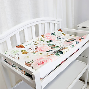 Changing Pad Cover & Baby Blanket, Pink Flower