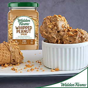 Walden Farms Whipped Peanut Spread 12 oz Jar, Rich and Creamy, 0g Net Carbs, Kosher Certified,Perfect for Spreading, Dipping, Dunking or Snacking, Bread, Toast, Crackers, Dessert and Many More