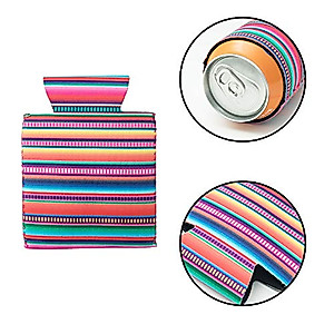 HaiMay 10 Pieces Beer Can Sleeves Beer Can Coolers Drink Cooler Sleeves for Cans and Bottles, Fashion Styles