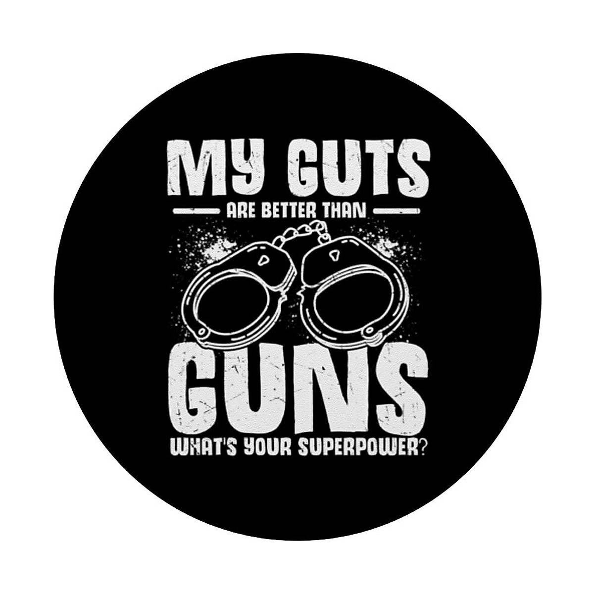 Corrections Officer Decor Gear Thin Silver Line Correctional PopSockets Swappable PopGrip