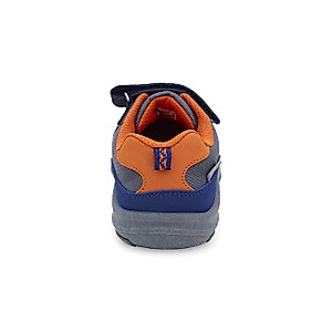 OshKosh B'Gosh Boy's Sevvy Sneaker, Navy/Orange, 5 Toddler