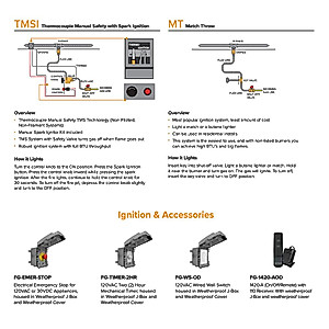 Firegear Line of Fire Match Light Ignition Gas Fire Pit Burner Kit with Drop Pan, 72x16-Inch Pan, 69x10-Inch H Burner, Natural Gas (LOF-7216HMT-N)