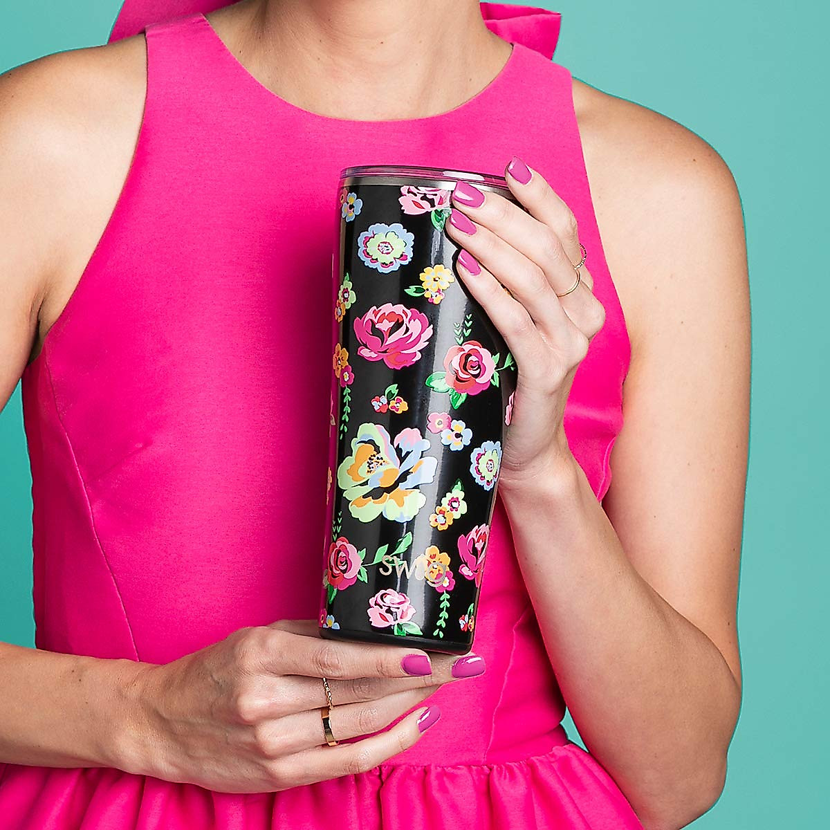 Swig Life XL 32oz Tumbler, Insulated Coffee Tumbler with Lid, Cup Holder Friendly, Dishwasher Safe, Stainless Steel, Extra Large Travel Mugs Insulated for Hot and Cold Drinks (Black)