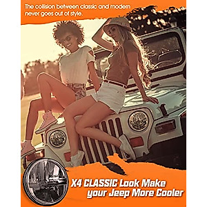 UNI-SHINE 7 inch LED Headlight Round DOT Approved 7’’ led headlight High Low Beam H6024 led headlight Compatible with Jeep Wrangler TJ JK CJ Compatible with Chevy Compatible with Miata Plug and Play