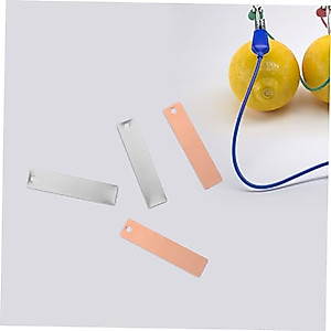 HEMOTON 8 Pairs Zinc Anode Copper Plate Zinc Copper Fruit Battery Experiment Supplies Anode for Zinc Electroplating