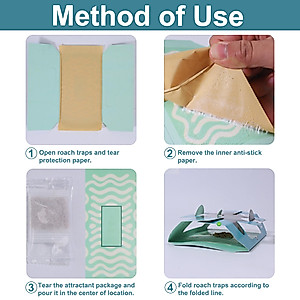 20 Packs Roach Trap Sticky Glue Traps Pink (10 Pcs) Blue (10 Pcs) for Cockroach & Bugs | Non-Toxic Long Lasting & Strong Sticky Cockroach Catcher | No Need to Chase a Cockroach with Your Shoe at Hand!