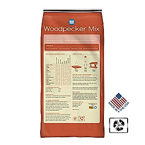 Blue Seal Woodpecker Mix Wild Bird Seed | Premium Blend of Nuts, Sunflower Seeds, and Fruit | 8 Pound Bag