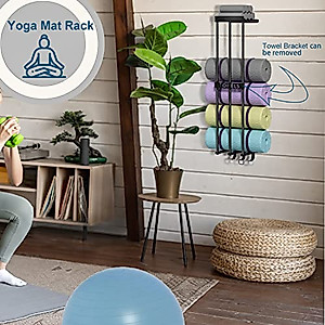 Towel Racks for Bathroom Wall Mounted Towel Holder Towels Organizer and Storage with 3 Hooks,1 Shelf,3 Bar Bathroom Organization Stainless Steel for Swimming Pool,Spa,Salon (Black 3 Bar)