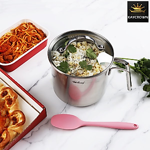 Stainless Steel Saucepan with Glass Lid, Multipurpose 1.5 Quart Sauce pan Sauce Pot with Straining Cover & Pour Spouts for Boiling Milk, Sauce, Gravies, Pasta, Noodles