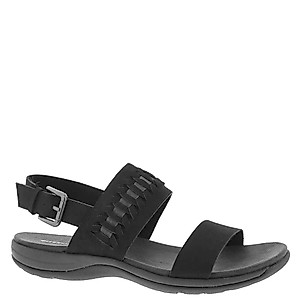 Easy Spirit Women's SAPHYRE3 Sandal, Black 001, 7 Wide