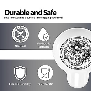 Hagary Dragon Spoon Rest Ceramic Spoon Rest For Stove Top Kitchen Counter Spoon Holder Cutlery Rests 16cm