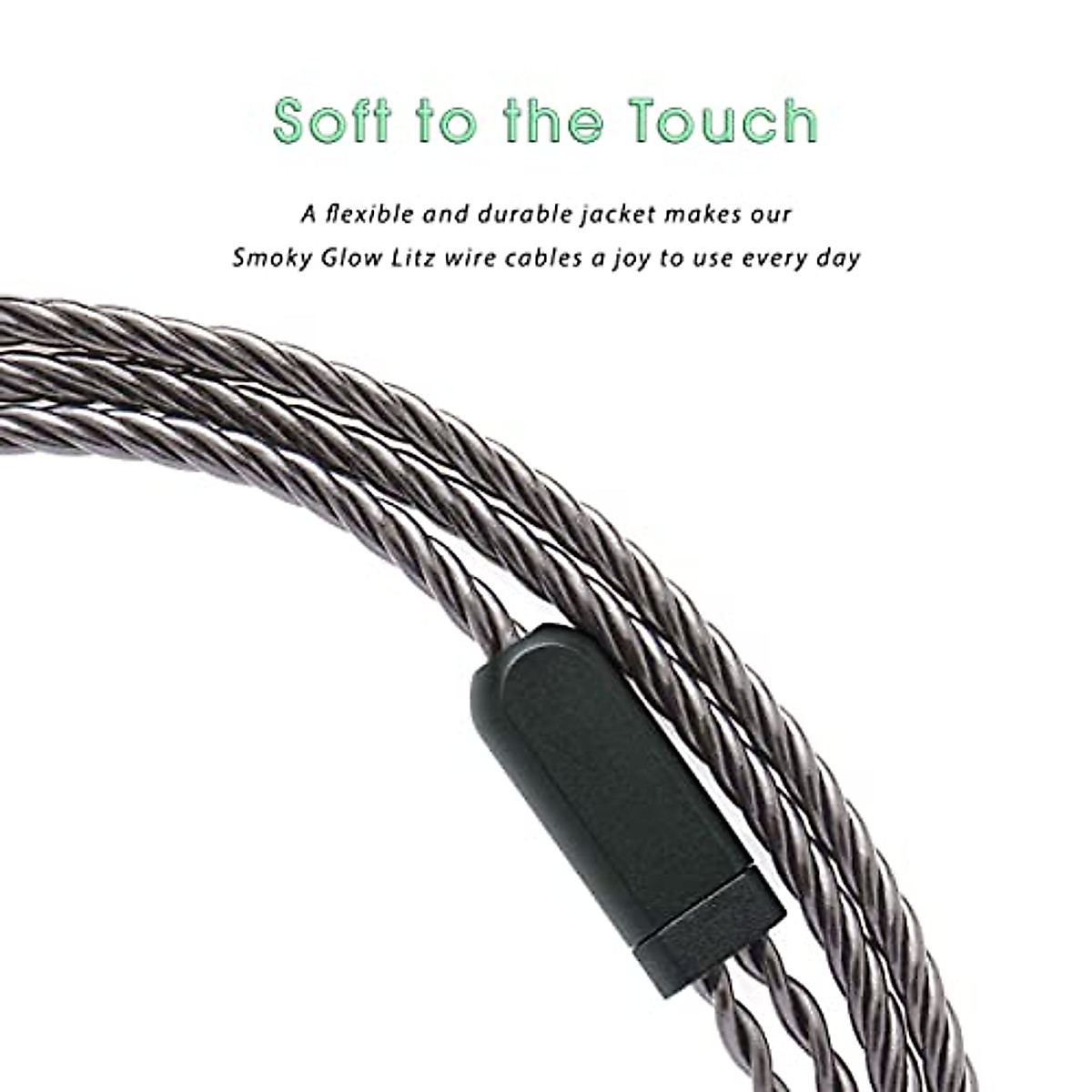 Campfire Audio Smoky Glow Litz IEM Cable | MMCX Cable Replacement Headphone Cable | Glow in The Dark MMCX Connectors